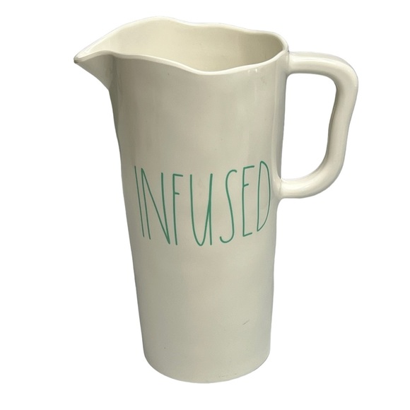 Rae Dunn | Kitchen | Rae Dunn Melamine Pitcher Infused Off White Aqua ...